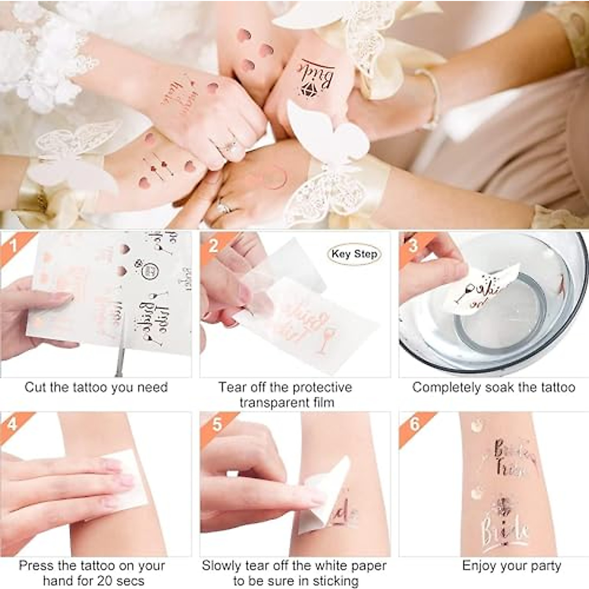 Lecone Bridal Shower Decoration, 5 Pieces Bride to be Sash and Veil Bride Headband Tiara Garter Bride Shower Decor Wedding Veil Hair Accessories