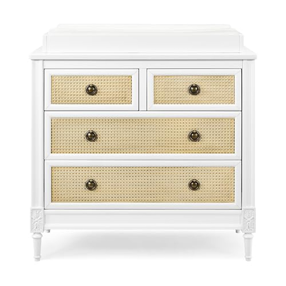 Delta Children Madeline, Dresser w Interlocking, Bianca White/Textured Almond
