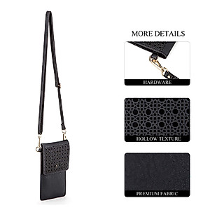 Emoin Lightweight Leather Phone Purse Gift for Women Girls, Small Crossbody Bag Mini Cell Phone Pouch Shoulder Bag with 2 Straps Valentines Day Bag Gifts for Her