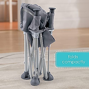 Summer Pop ‘N Sit Portable Booster Chair, Gray - Booster Seat for Indoor/Outdoor Use - Fast, Easy and Compact Fold