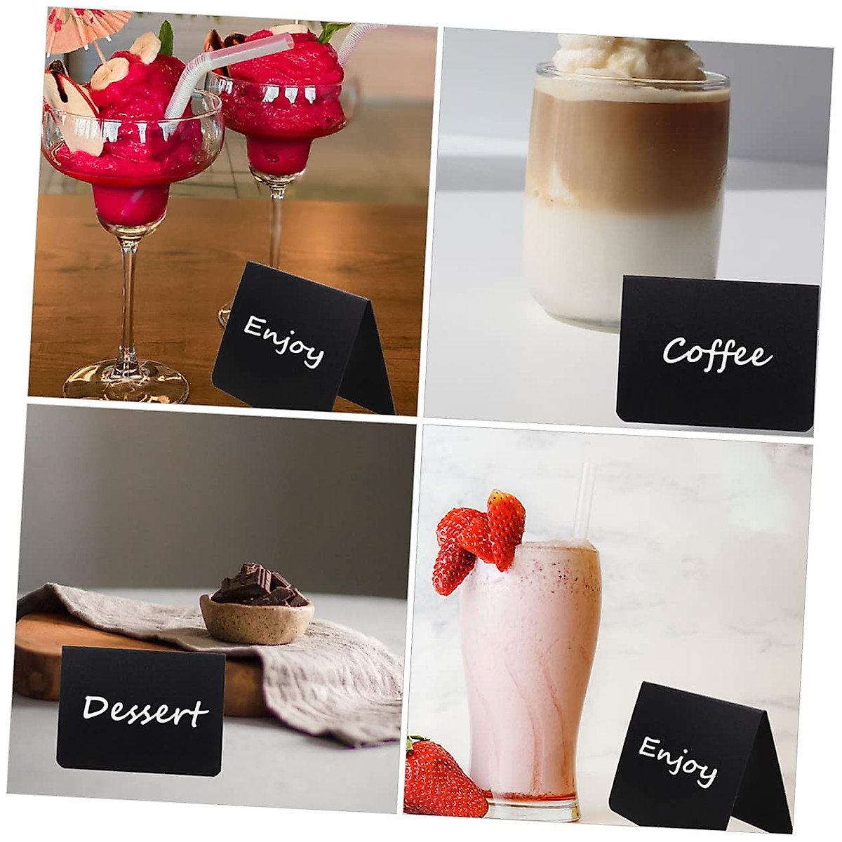 Tofficu 5 Sets Blackboard Display Board Small Chalkboard Memo Chalkboard Desktop Memo Sign Mini Blackboard Sign Kids Chalkboard Chalk Board Sign Board Plastic WiFi Rewritable Small Tent