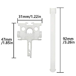 ZRM&E 8pcs Vertical Blinds Components Bar Curtain Accessories H Hook Bracket Plastic Spacer Vertical Louver Accessories for 3-1/2" or 5" Vertical Louver Assembly