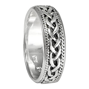 Woven Celtic Knot Ring Band for men or women (available sz 4-15) sz 10
