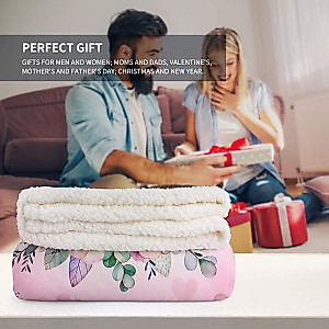 Jekeno Sunflower Sherpa Blanket Print Cozy Lightweight Durable Bed Couch Blanket for Kids Women Gift 50"x60"