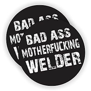 Bad A$$ MotherF Welder Hard Hat Sticker / Helmet Decal / Label Lunch Tool Box Motorcycle Welding