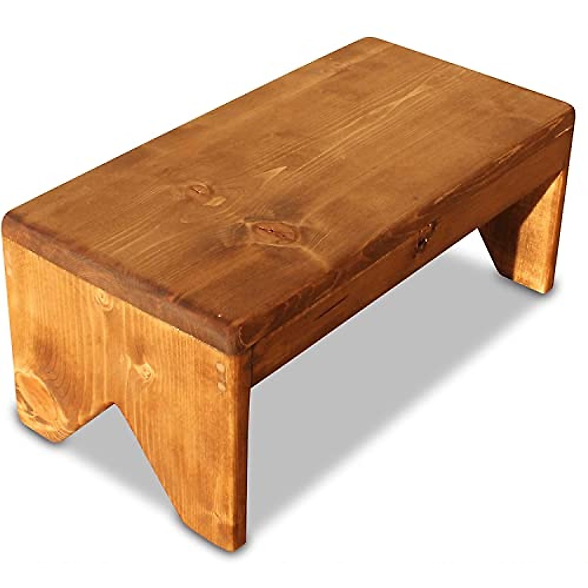 www.cutstepstools.com S.B. Handmade - Solid Wood Step Stool, 250 Pound Capacity, Hand Made in U.S.A. (18" Wide x 8" Tall, Provinical)