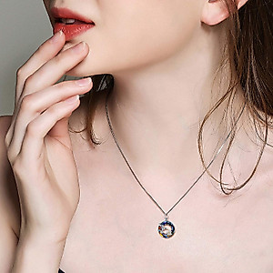 JUSTKIDSTOY Hummingbird Necklace Jewelry for Women 925 Sterling Silver Bird Pendant Necklace with Crystal Christmas Stocking Stuffer Gifts for Girls