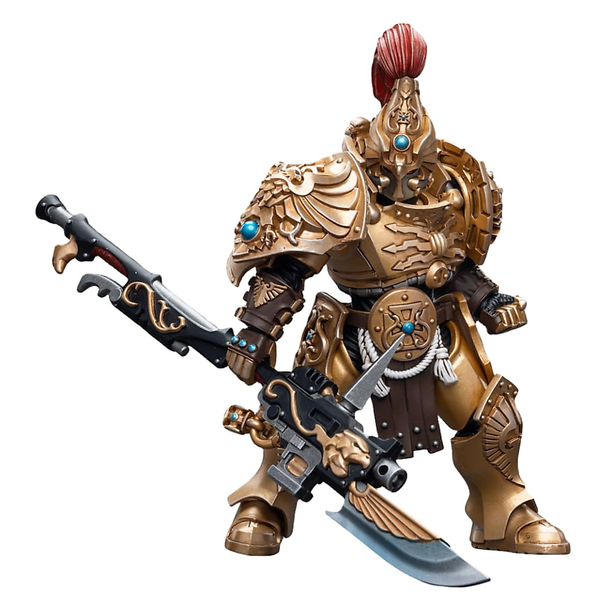 HiPlay JoyToy Warhammer 40K Collectible Figure: Adeptus Custodes Custodian Guard with Guardian Spear 1:18 Scale Action Figures JT7806 (Guard with Guardian Spear)