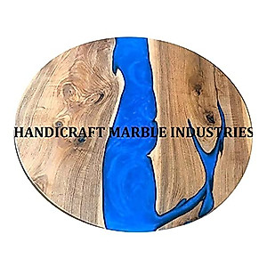 Epoxy Table, Live Edge Wooden Table, Epoxy Resin River Table, Natural Wood,Dining table, Natural Epoxy Table, Resin Table 51x51 inch