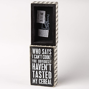 Primitives by Kathy 23265 Diamond Print Trimmed Box Sign, 3 x 5-Inches, Cereal