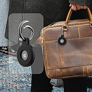 Zcooooool 2pcs Thickened Airtag Case Silicone Protector Cover Skin for Apple Airtags Washable Airtag Holder , Airtag Keychain , Airtag Keyring