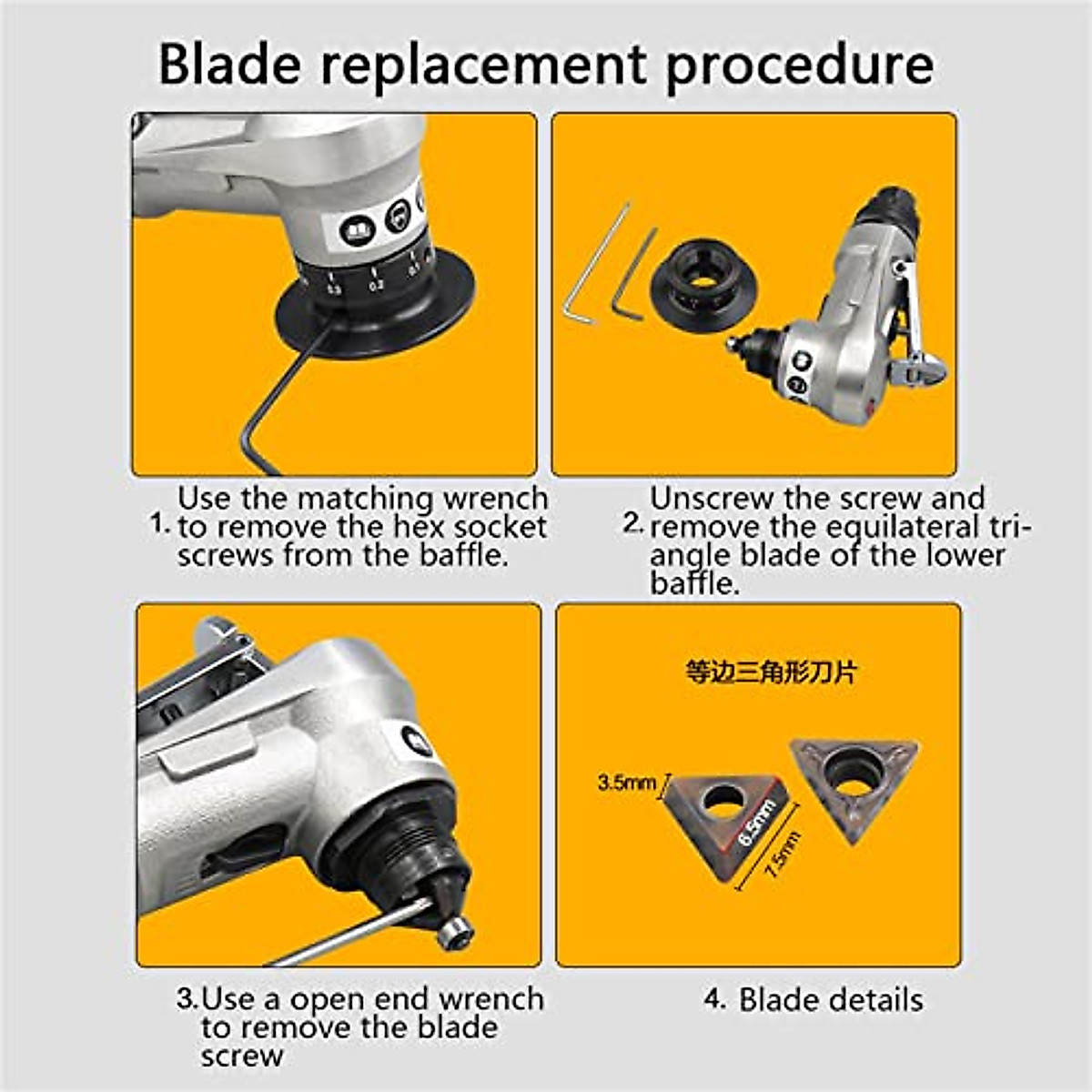 45° Arc Burr Trimming Machine Pneumatic Chamfering Deburring Tool Hand-held Edge Deburring Trimmer Air Beveling Tool Small Handheld Grinder with US Type Interface