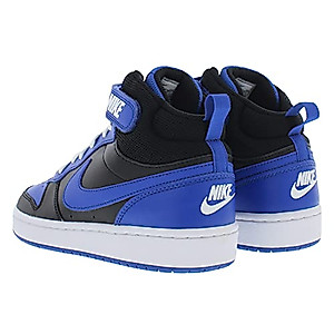 Nike Boy's Court Borough Mid 2 (Big Kid) Black/Game Royal/Game Royal/White 4 Big Kid M