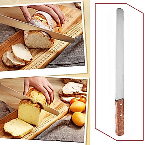 LokiLux Serrated Bread Knife,Bread Knife 10 Inch Blade,Cut Bread/Cake/Bagels,Bread Knife For Homemade Bread,Baker's Knife for Slicing(Total Lenght 14.8 Inch),2 Pack