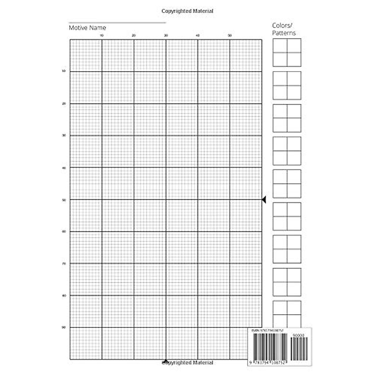 Cross Stitch 10 Count Graph Paper Notebook: DIN A4 | 110 Pages | For Embroidery
