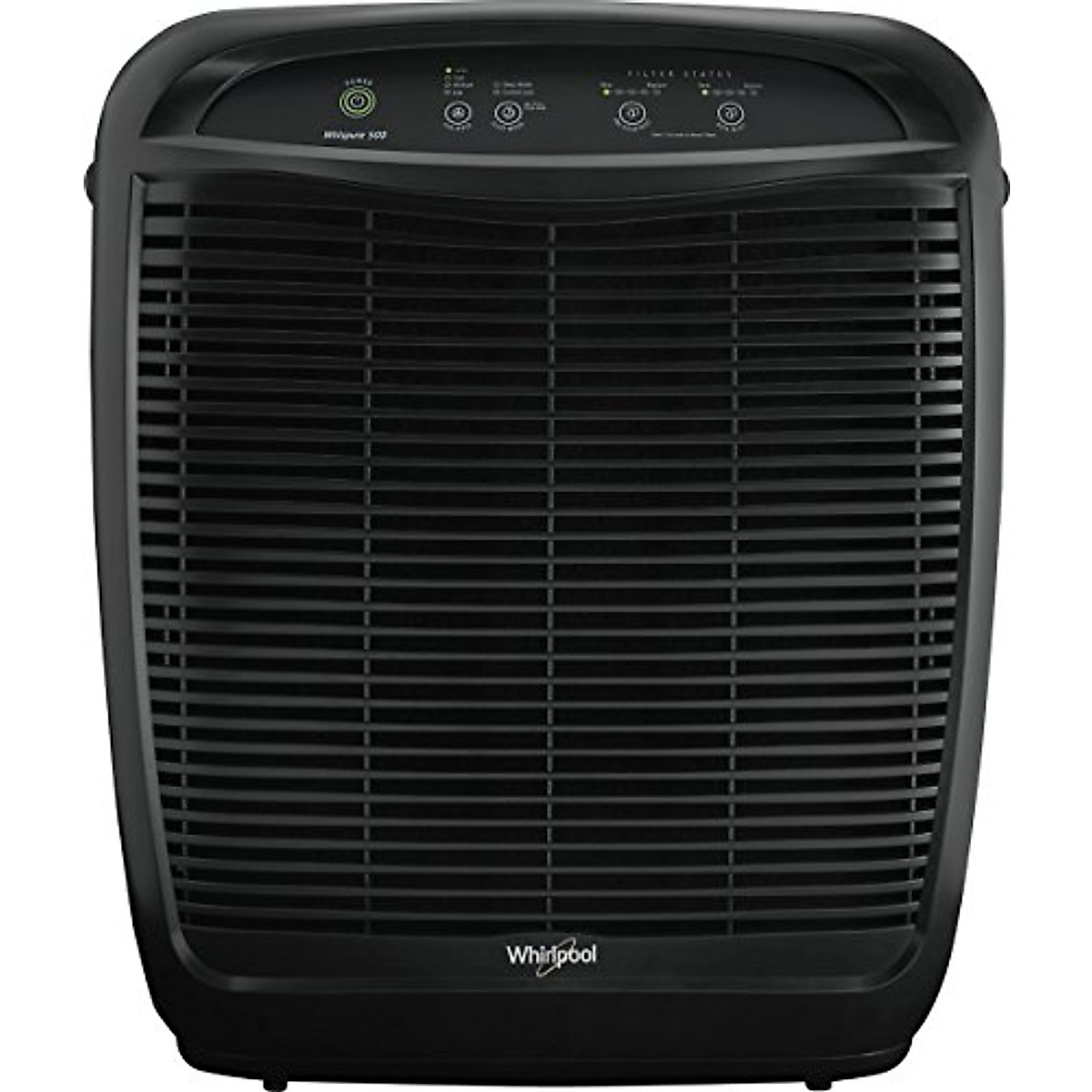 Whirlpool WP500B WP500 Whispure Air Purifier – 490 sq ft Filtration with True HEPA and Carbon Pre-Filter 8171434K, 1183054K. Compact Odor Allergen Eliminator (WP500B-Slate, Large, Slate Black