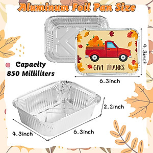 MALLMALL6 36Pcs Christmas Tin Foil Containers with Lids Covers for Cookie Exchange & Goody Party Leftovers in 6 Xmas Holiday Designs Santa Gift Aluminum Food Storage Pans 6.3" W X 4.3" L X 2.2"