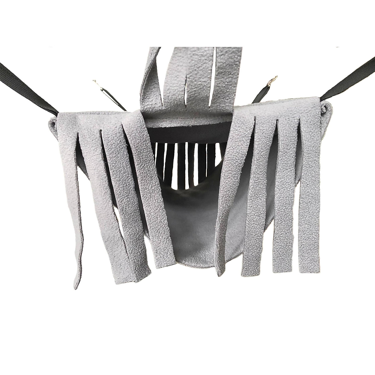 Vedem Guinea Pig Ferret Fleece Bunkbed Hammock Small Animals Cage Hanging Tunnel Hideout for Rat, Chinchilla, Squirrel (Grey)