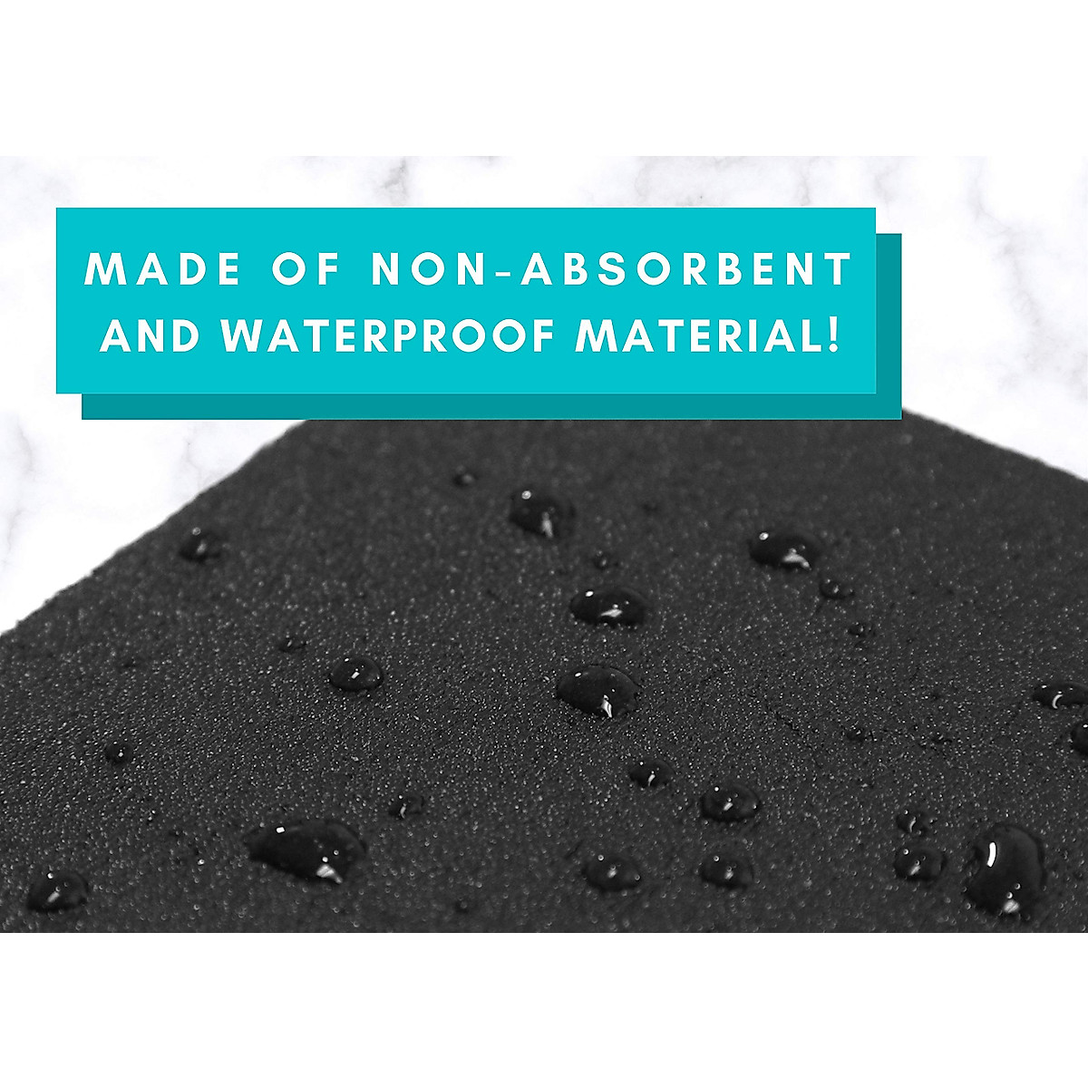 Polar Whale 2 Lotion and Body Spray Stand Organizers Tray Washable Waterproof Insert for Home Bathroom Bedroom Office 6 x 6 x 2 Inches 6 Slots Black 2pc Pair Set