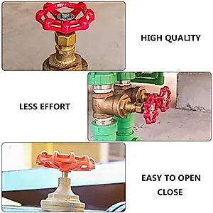 balacoo Outdoor Faucet Knobs Replacement, 10pcs Metal Outside Faucet Handle Round Wheel Handle (66mm