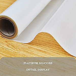 GUY DREAM Silicone Baking Mat Roll 12IN x 10.7FT – Cut to Fit Non stick Food Grade Silicone Mat for Bread Baking - Non-slip Silicone Pastry Mat, Heat Resistant Reusable Air Fryer Liner