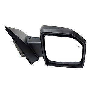 Kool Vue Right Power Heated Mirror for Ford F-150 2015-2017 Manual Fold With Signal Light, Blind Spot Monitor & Puddle Lamp; Without Memory & Auto-Dimming Textured