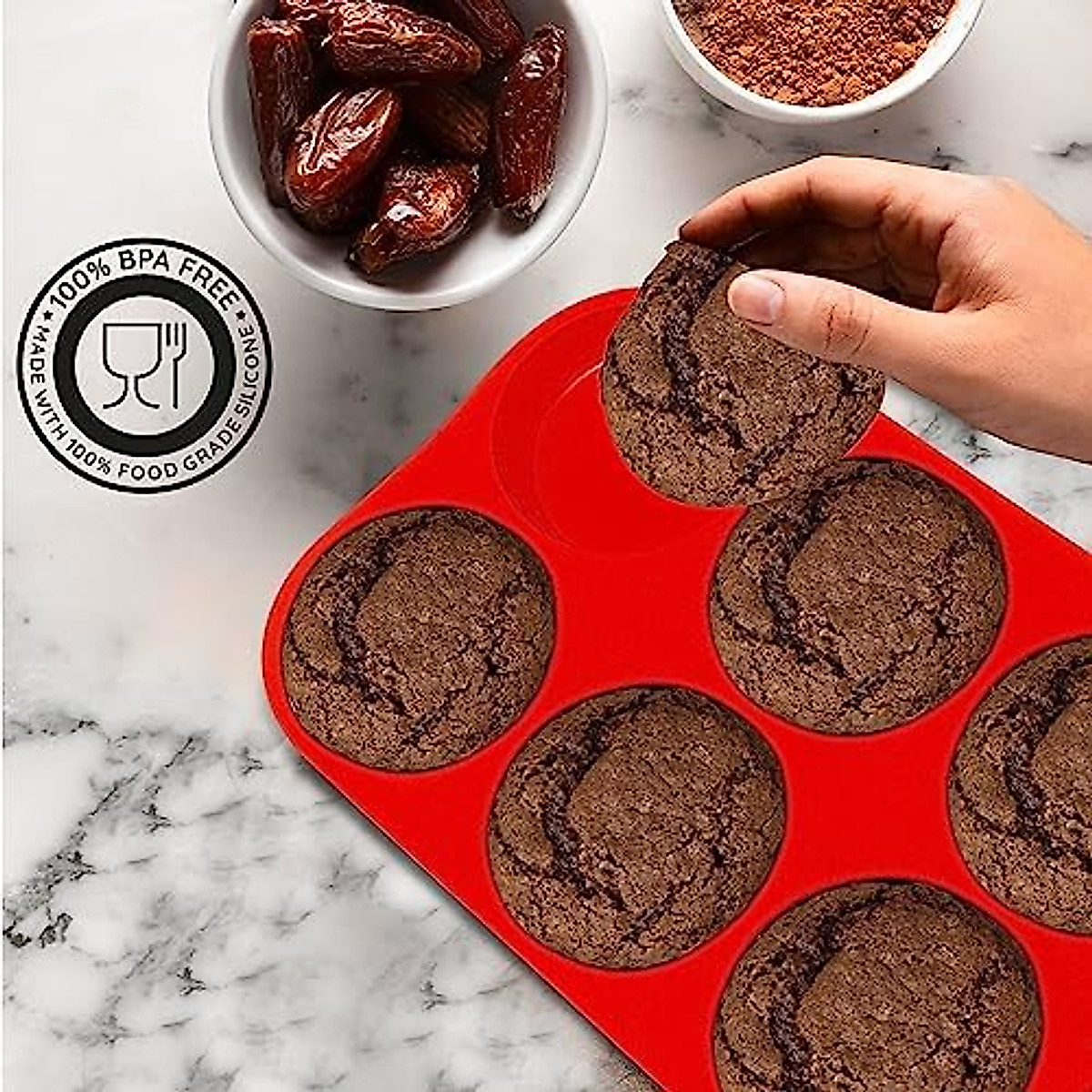 Silicone Texas Muffin Pans (Jumbo-6Cup-2PC)