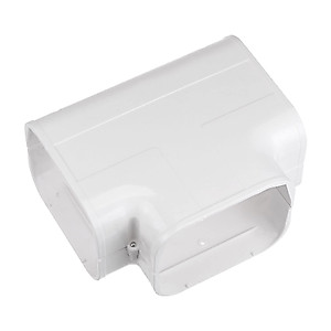 PATIKIL 6" PVC Decorative Line Cover, Tee Elbow Tubing Parts Accessories for Air Conditioner Central AC Heat Pump, White