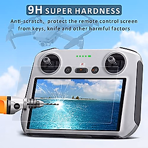 [2 Pack] Ambison DJI Mini 3 Pro Matte Glass Screen Protector, Anti-Glare & Frigerprint & Scratch/Smooth as Silk/Easy Installation/HD Clear Compatible with DJI Mini 3 Pro RC Remote Controller Accessories