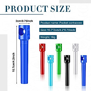 6 Pcs Travel Pocket Wine Corkscrew Portable Wine Opener Plastic Wine Cork Opener Mini Camping Cork Screw for Restaurant Wine Bottle Camping Travel Gift