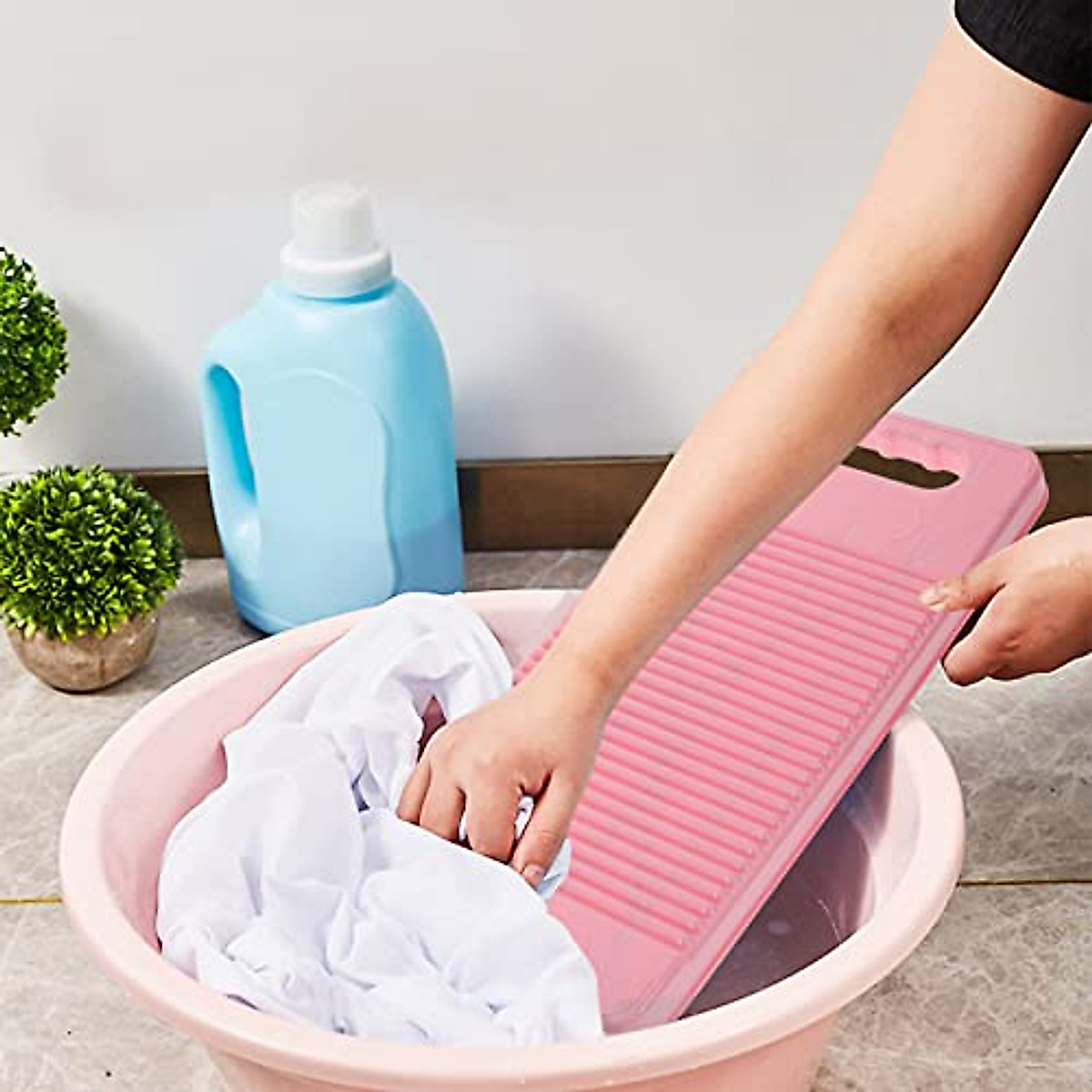 DOITOOL Baby Bathtub Washboard Washing Clothes Board Hand Wash Board Non-Slip Laundry Washboard Scrubbing Board Household for Students Clothes Clean Laundry Home Random Color
