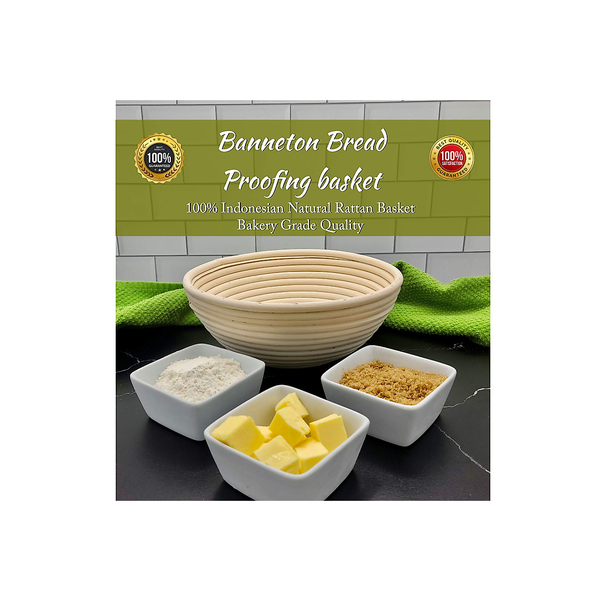 Duzzani Banneton Bread Proofing Basket, Sourdough Starter Kit, Bread Making Kit, sourdough bread, Sourdough Kit, Including a Digital Scale