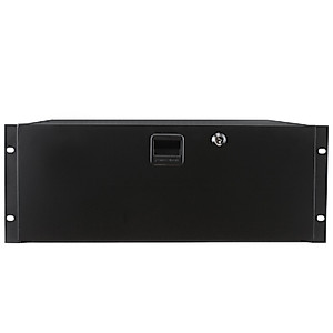 Penn Elcom 3234LK 4 Space (4U) Steel Rack Drawer with Slam Latch & Keyed Lock, 15.25 Inch Deep