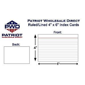 50 Blank 4"x6" Heavy Duty 14PT Ruled/Lined Postcards (Index Cards)