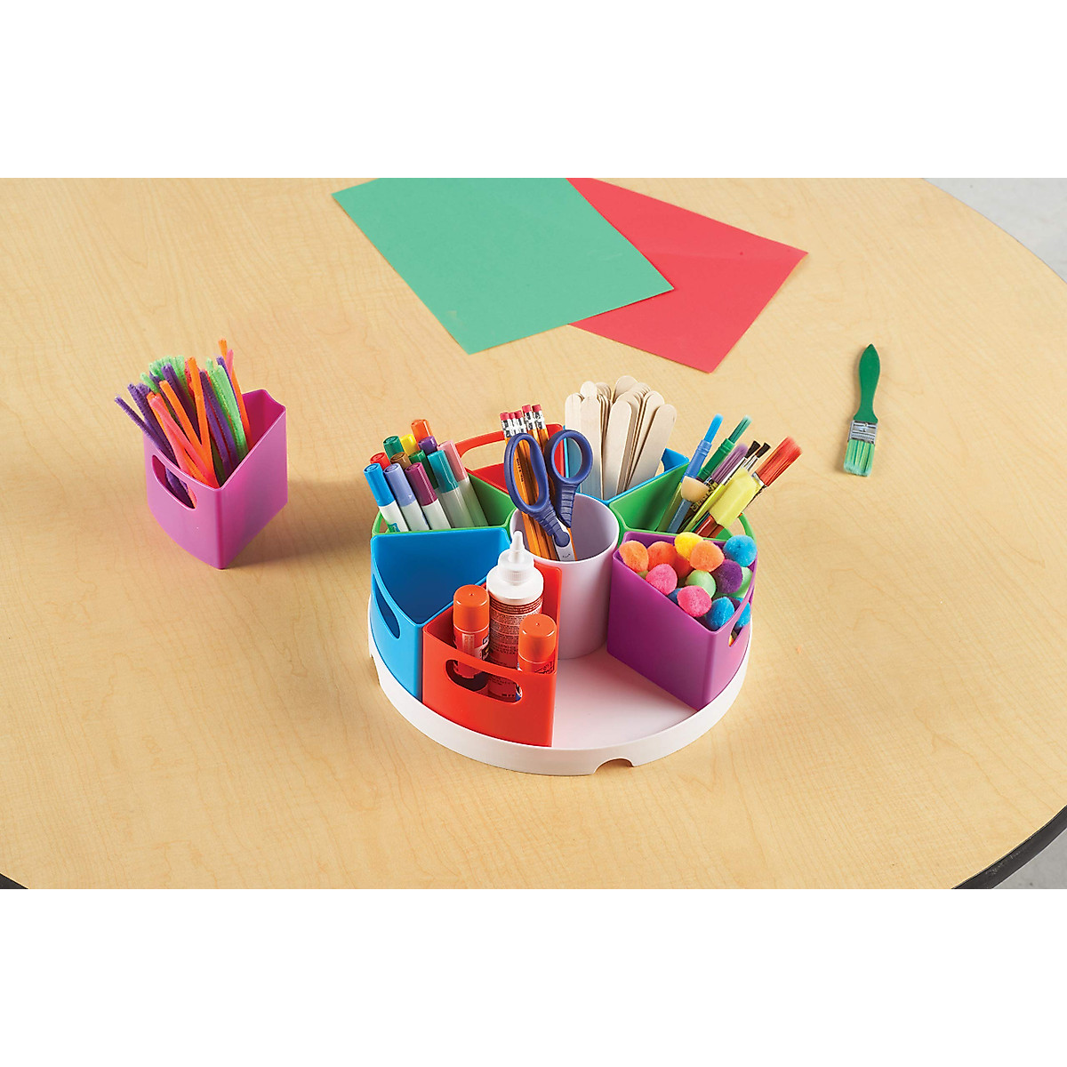 Learning Resources Create a Space Storage Center - 10 Piece set Art/Desk Organizer for Kids, Crayon/Homeschool Organizers and Storage