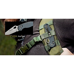 Ganzo G729-GY Folding Pocket Knife 440C Stainless Steel Blade G10 Anti-Slip Handle with Clip Hunting Fishing Camping Folder Outdoor Utility Folding Knife EDC Knife (Grey)