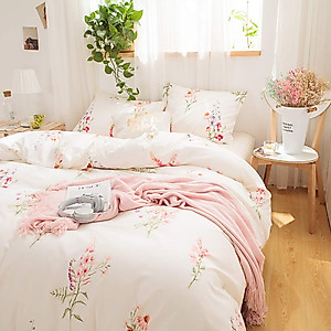 Merryword White Blue Bedding Blue Butterfly Duvet Cover Set Blue Red Butterflies and Dragonfly Printed Design White Boys Girls Bedding Sets Twin 1 Duvet Cover 1 Pillowcase (Twin, Blue Butterfly)