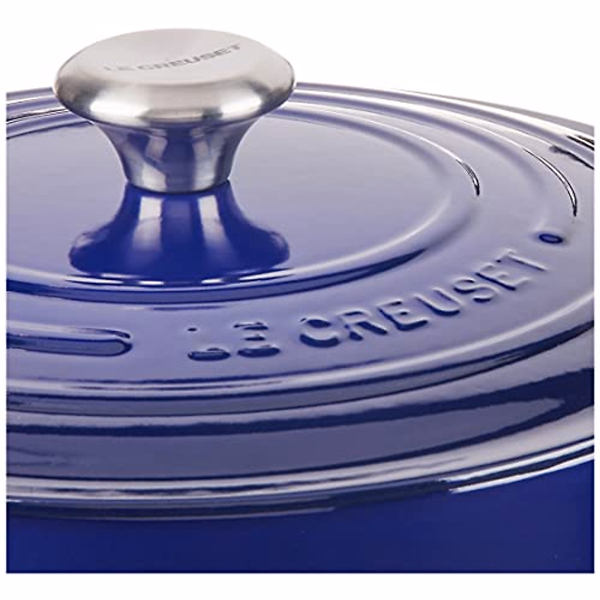 Le Creuset Enameled Cast Iron Signature Round Dutch Oven, 7.25 qt., Indigo