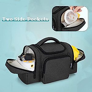 BAFASO Wearable Breast Pump Bag with an Ice Pack, Insulated Breast Pump Bag Compatible with Medela Pump in Style (Patent Pending), Black