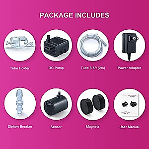 JEBAOJECOD Smart Aquarium Auto Top off Water Refiller System,Water Replenisher Water Level Controller for Fish Tank(Jebato-150) Black