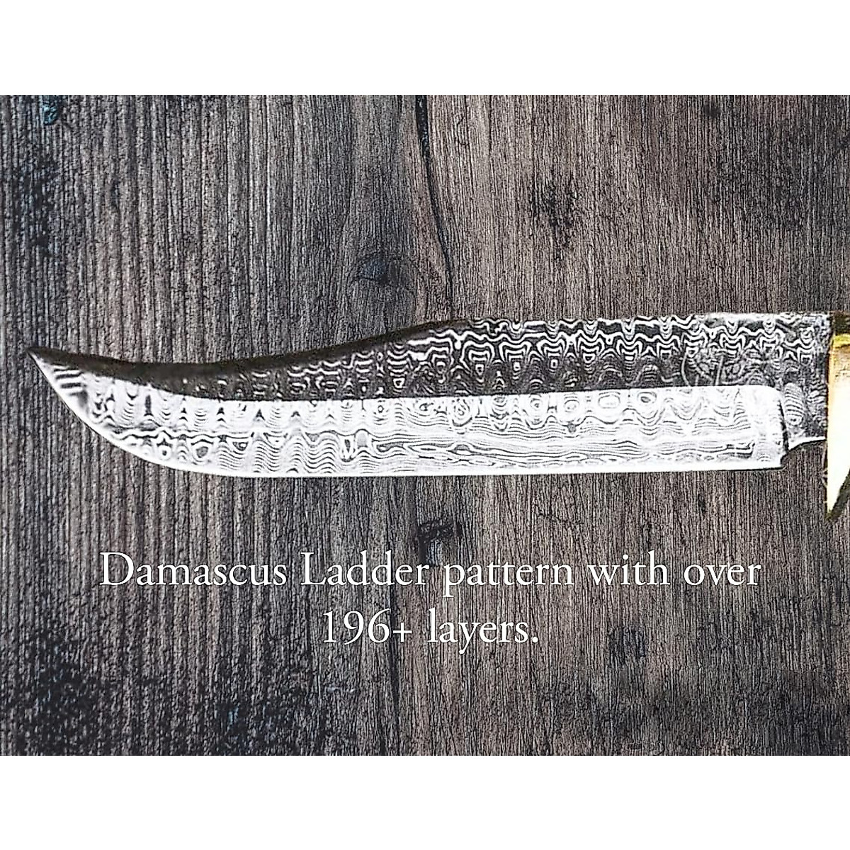 R&S INDUSTRIES CRAFTS LLC Damascus hunting knife | Custom Handmade Damascus steel hunting Bush craft knife| EDC Overall 13" Knife with Genuine Leather sheath | Best Birthday & Anniversary for him