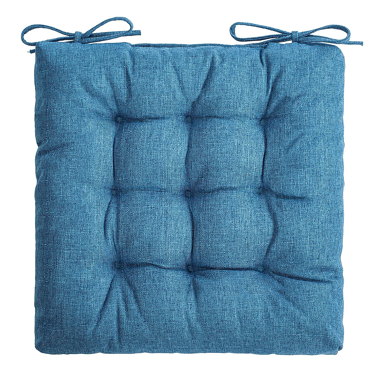 SQUARE MOON 4 Pack Chair Cushions, Seat Cushions, Chair Pads, Chair Mat for Indoor, Outdoor Dining Chairs, Kitchen Chairs, Dining Room Chairs (16" × 16" × 4 Pack, Blue)