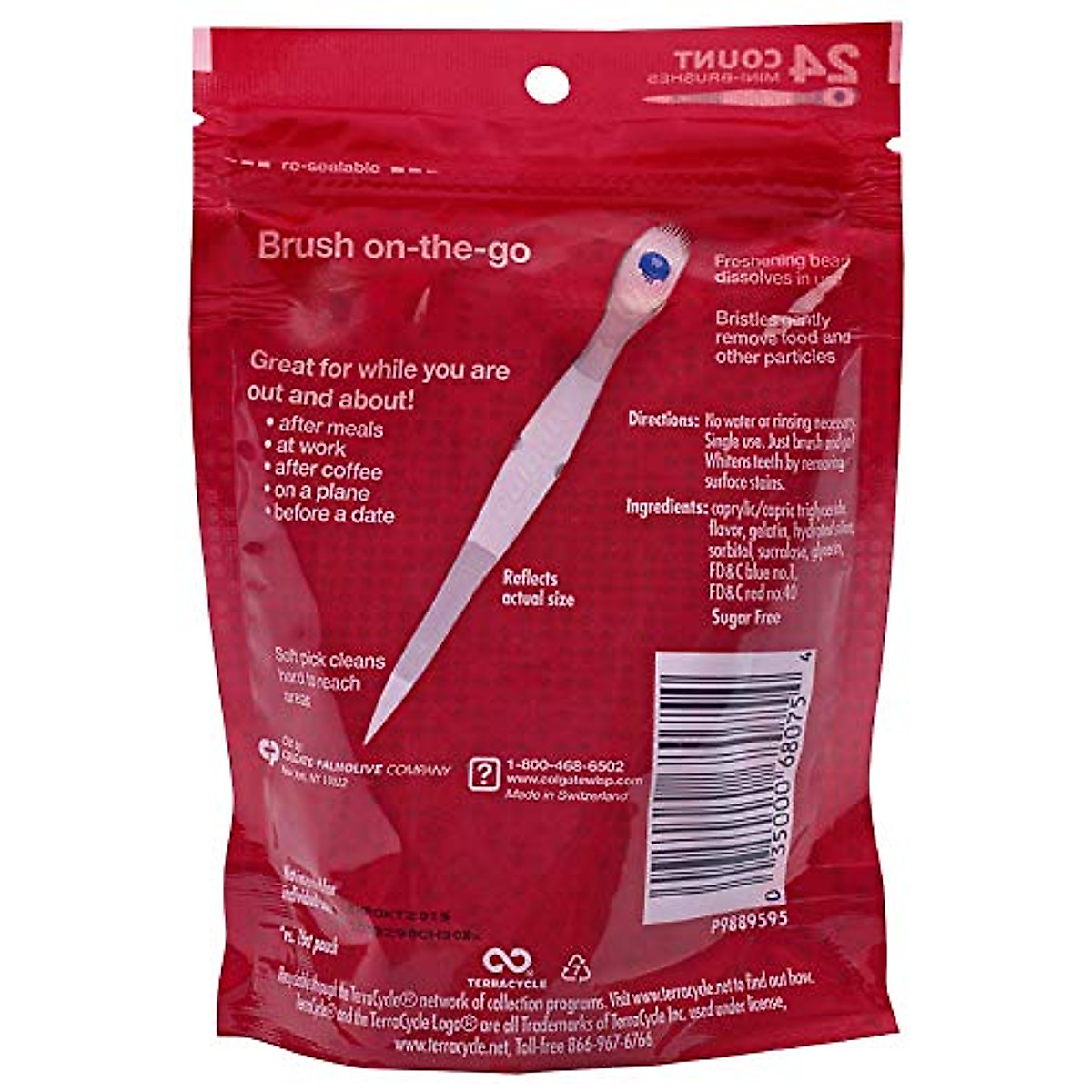 Colgate Wisp Portable Mini-Brush Optic White, Coolmint, 24 Count