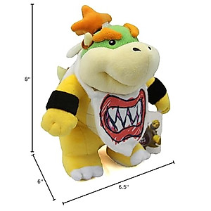 Little Buddy Super Mario All Star Collection 1424 Bowser Jr. Stuffed Plush, 8", 156 months to 180 months