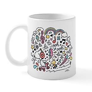 CafePress Snoopy Skating To Music 15 Oz Ceramic Large Mug Ceramic Coffee Mug, Tea Cup 11 oz