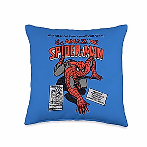 Marvel Amazing Spider-Man Retro Comic Throw Pillow, 16x16, Multicolor