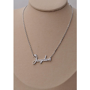Aoloshow Stainless Steel Silver Logan Name Necklace Love Heart Necklace for Best Friends Mothers Day Jewelry