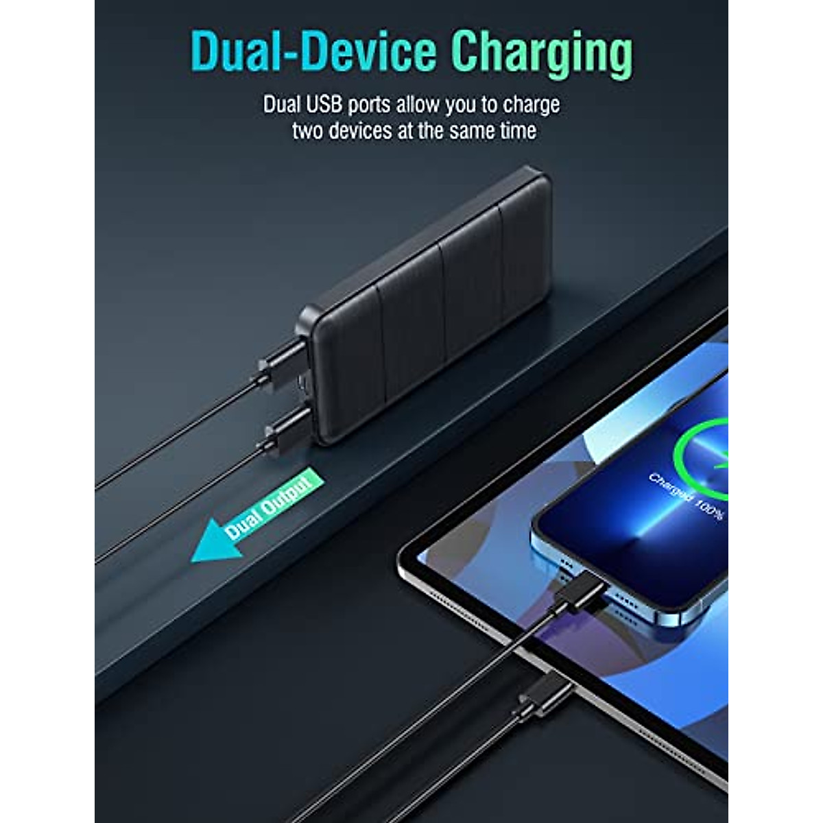 UYAYOHU Portable-Charger-Power-Bank - 15000mAh 2 Pack Power Bank Dual USB Output 5V3.1A Fast Charging Portable Charger Compatible with All USB Devices and Smartphones