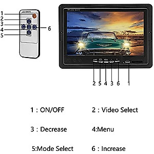Hikity Backup Camera with Monitor Kit, Waterproof 18 IR LED Night Vision Reverse Camera + 7" Rear View Monitor Vehicle Parking System for RV Bus Trailer Truck (65ft 4-Pin Aviation Video Cable)