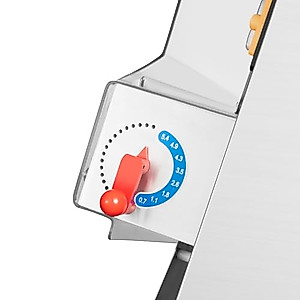 Pizza Dough Roller Sheeter, Pizza Size 4-15.74in, Commercial Dough Roller Machine, Semi-Automatic Stainless Steel Pizza Dough Roller, 110V Pizza Dough Pasta Maker Equipment, Save Time